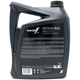 5W30 Motorolie Kopen? | Wolf Officialtech 5W30 C2/C3 5 Liter | Vehicle ...