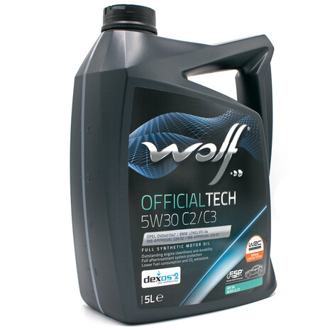 5W30 Motorolie Kopen? | Wolf Officialtech 5W30 C2/C3 5 Liter | Vehicle ...